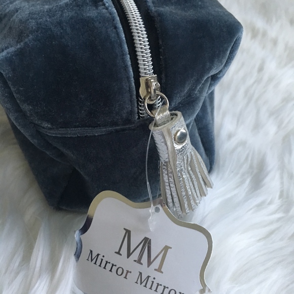 Mirror Mirror | Bags | Nwt Cute Velour Bag Blue | Poshmark